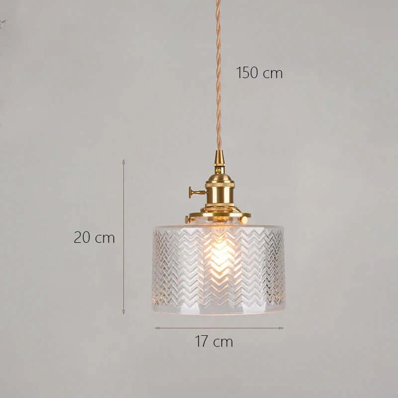 Classic Copper Pendant Lamp: Tinted Glass, Multi-Color
