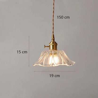 Classic Copper Pendant Lamp: Tinted Glass, Multi-Color