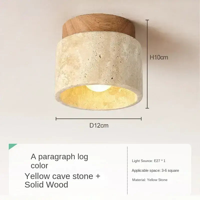 Ceiling Light Fixtures, Collection of Travertine Ceiling Lamp