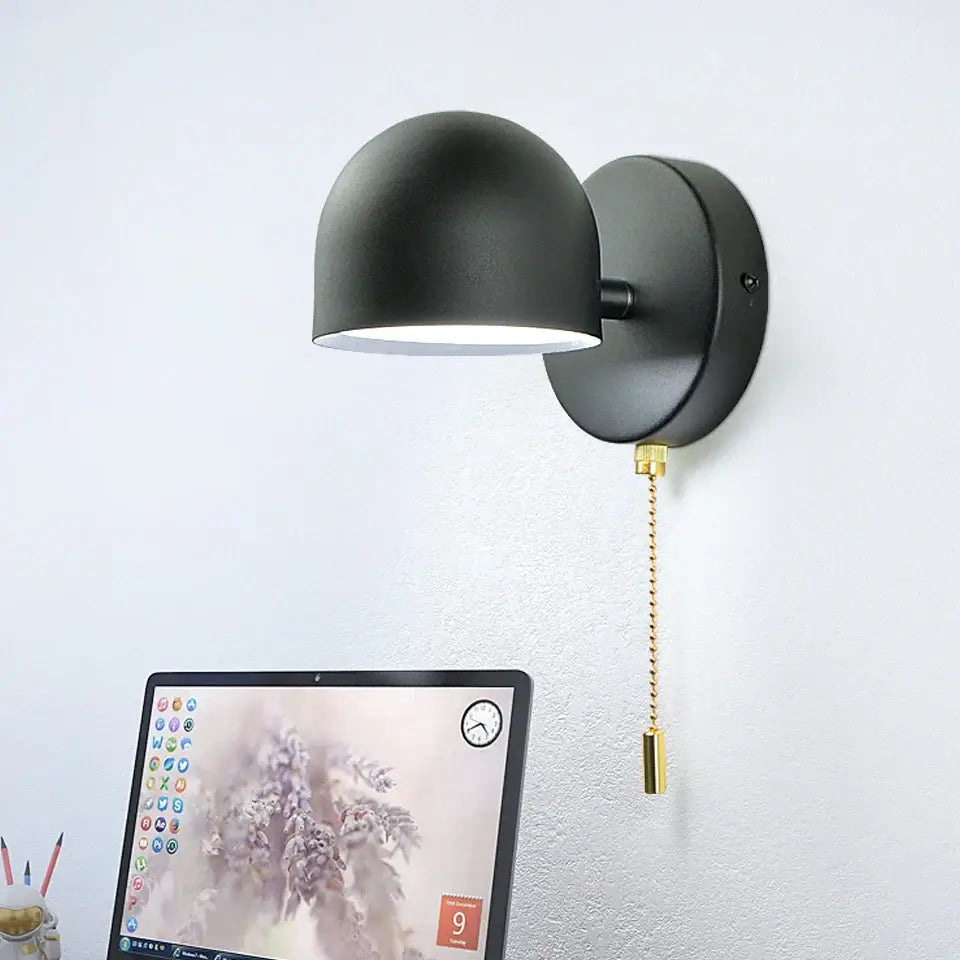 Modern LED Semi-Sphere Wall Lights in Black & White